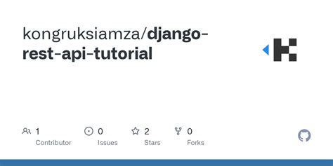 Github Kongruksiamzadjango Rest Api Tutorial