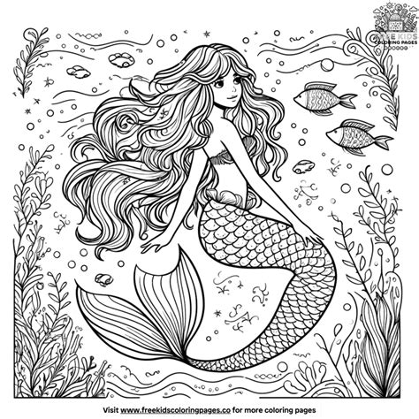 Authentic Mermaid Coloring Pages