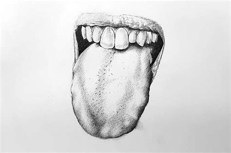 Lips With Tongue Out Sketch Lipstutorial Org
