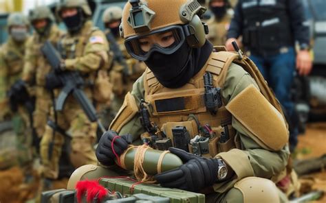 Premium Ai Image Eod Unit Explosive Ordnance Disposal Officer Perform