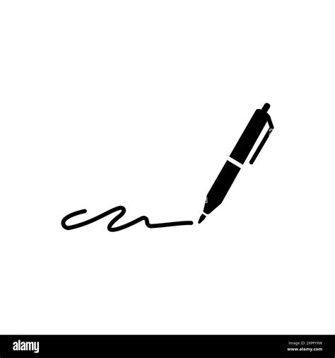Signature Vector Graphics Solid Icon Stock Vector Image And Art Alamy