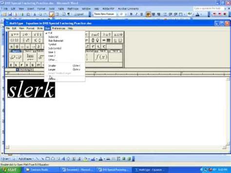 MathType Tutorial Formatting All Equations YouTube