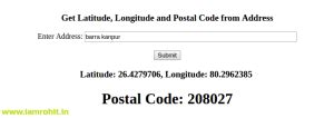 How To Get Latitude Longitude And Postal Code From Address Using Php