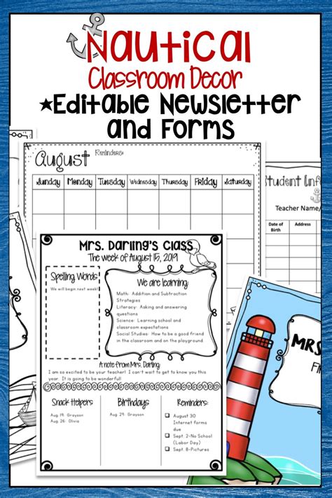 Nautical Classroom Themes Elementary