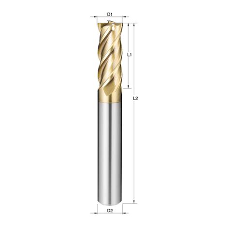 Carbide End Mill Variable Helix 4f 18 With G Plus 5 Coating