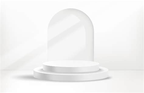 포털과 연단이 있는 밝은 조명의 객실입니다 쇼케이스 템플릿 3d 벡터 배경 0명에 대한 스톡 벡터 아트 및 기타 이미지 0명 3차원 형태 강단 Istock