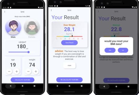 A BMI Calculator App Developed With Flutter