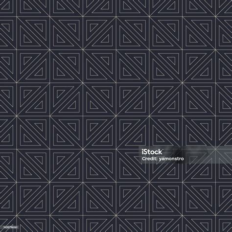 Geometric Complexity Outline Seamless Pattern Vector Trendy Abstract Background Stock