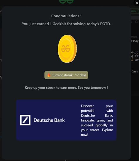 Abhishek Kashyap On Linkedin Day17 Geekforgeeks Geekstreak2024 Deutschebank