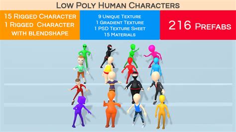 Low Poly Rigged Characters