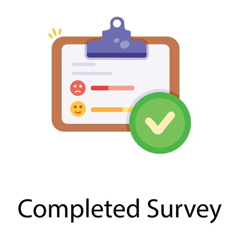 Trendy Completed Survey 19481250 Vector Art At Vecteezy