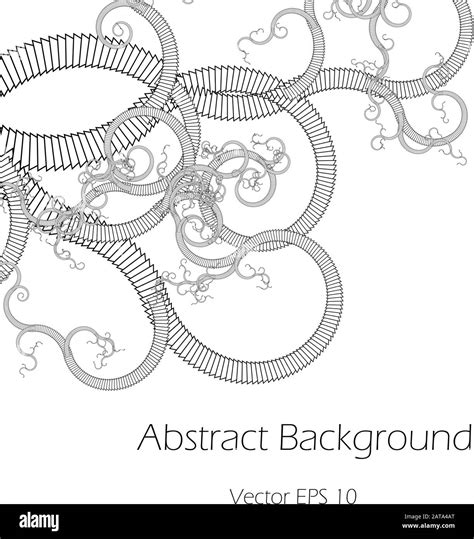 Abstract Vector Background With Whorl Tentacles Plexus Stock Vector