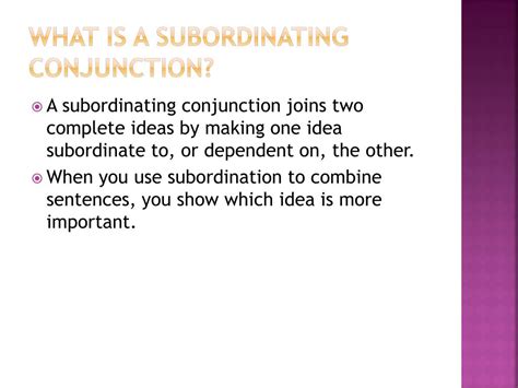 PPT Using Subordinating Conjunctions PowerPoint Presentation Free Download ID