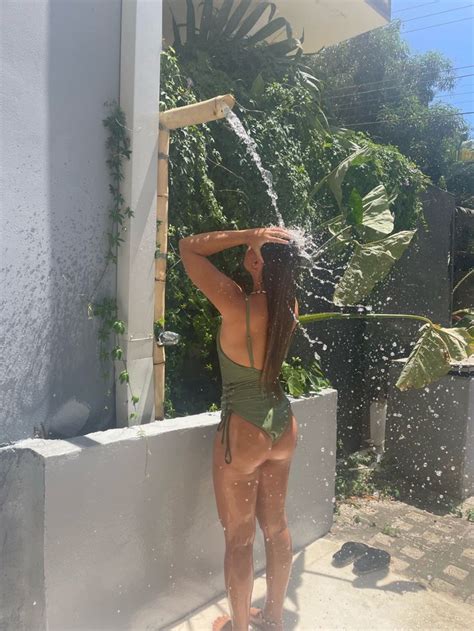 Outdoor Shower 🚿 Lana Beach Aesthetic Beachy Tie Dye Swimwear Jungle Vibes