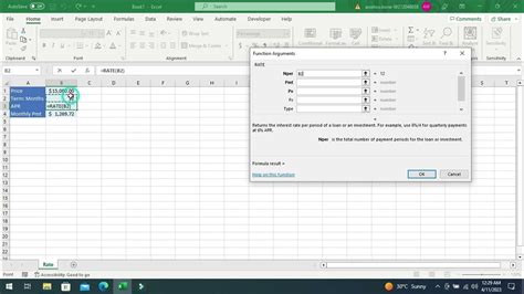 Howdotherateformulainexcel Youtube