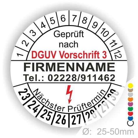 Dguv Prüfplaketten Logo Dguv V3 Jetzt Bestellen Printengel