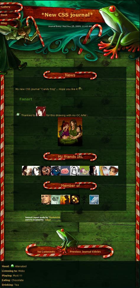 Css Journal Candy Frog By Davinarfel On Deviantart