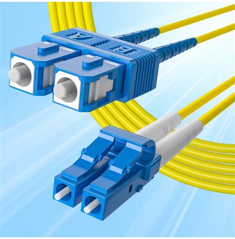 Used OS SC To LC Duplex Fiber Patch Cable Singlemode UPC Polish LSZH Ft M UBB Threads