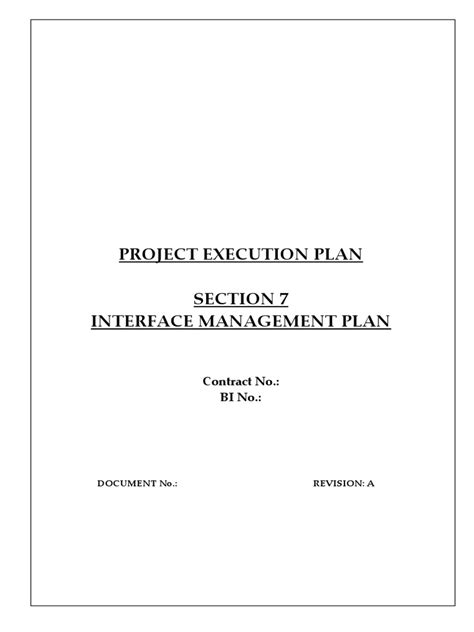 Interface Plan Pdf General Contractor Pipeline Transport