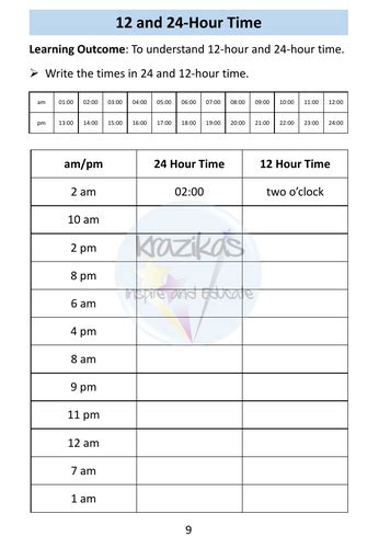 Time Workbook Level 1 Functional Skills Maths Teaching Resources