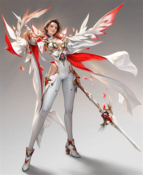 Gorgeous Girl With A Spear Fantasy Artwork Artist Taekwon Kim