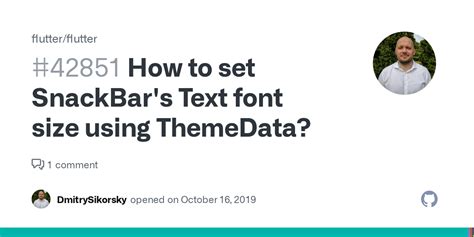 How To Set Snackbars Text Font Size Using Themedata · Issue 42851
