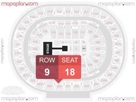 Wells Fargo Center Seat And Row Numbers Detailed Seating Chart