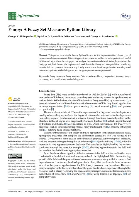 Pdf Fsmpy A Fuzzy Set Measures Python Library
