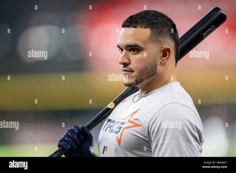 Houston Astros Catcher Yainer Diaz 21 During The Mlb Game Between The