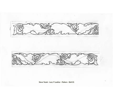 Steve Yezek Belt Pattern 01 Leather Crafters And Saddlers Journal
