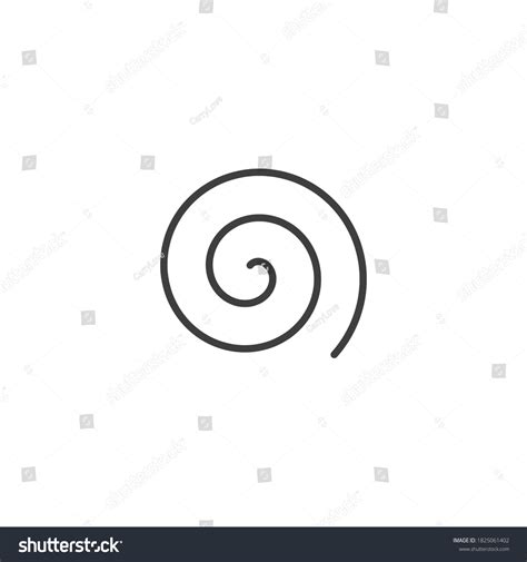 Large Linear Spiral Archimedean Spiral Black Stock Vector Royalty Free 1825061402 Shutterstock
