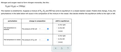 Answered Nitrogen And Oxygen React To Form… Bartleby