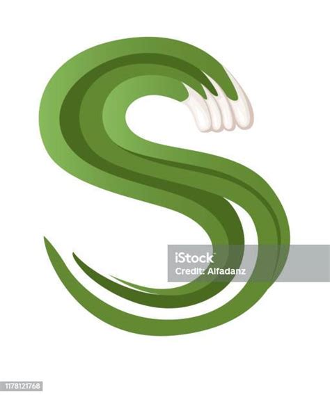 야채 문자 S 양파 스타일 만화 야채 디자인 평면 벡터 일러스트 레이션 흰색 배경에 고립 건강한 식생활에 대한 스톡 벡터 아트 및 기타 이미지 건강한 식생활 녹색