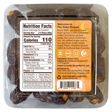 The Date Shoppe Medjool Dates Pitted 114672 Grovara