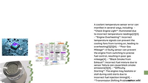 Comprehensive Guide To Coolant Temperature Sensor Error Diagnosis