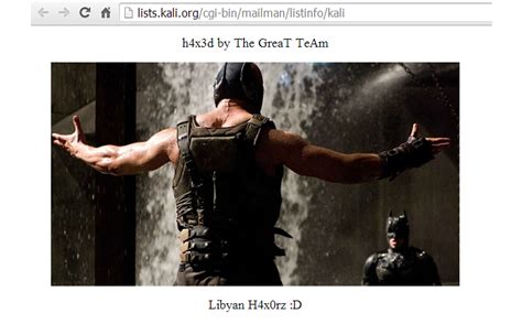 kali linux mailing list website hacked using heartbleed vulnerability