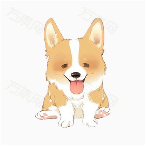 漫画柯基狗图片 来配图