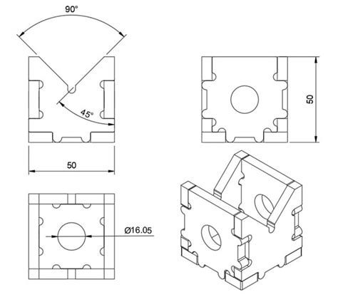 Welding V Block Clamping Jig 50 X 50 X 50 X 6mm DXF Files Etsy Welding Table Welding Table