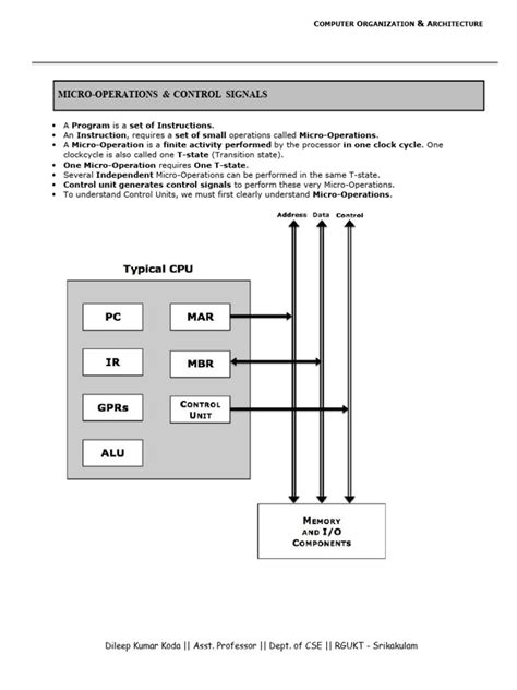 Coa Unit 3 Pdf Central Processing Unit Integrated Circuit