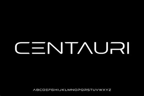 Premium Vector Modern Futuristic Display Font Vector