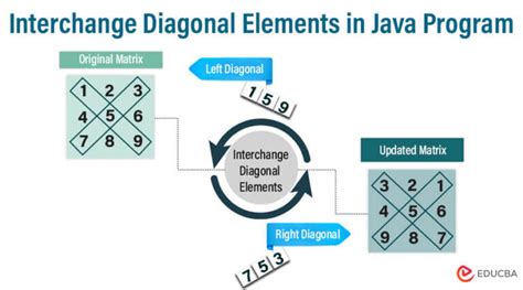 Interchange Diagonal Elements In Java Program Examples