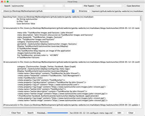 Overview Of Grep Gui Utility John Vincent