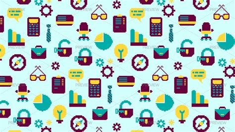 pixel business seamless pattern graphics motion array