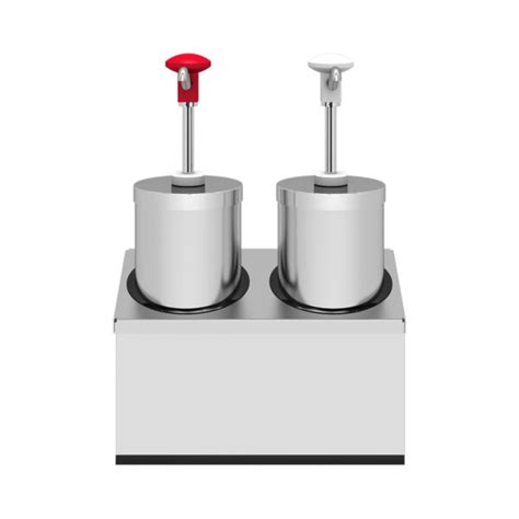 Push Button Dispenser With Cylindrical Stainless Steel Container