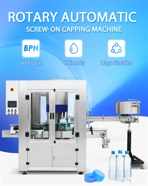High Speed Bottles Capping Machine With Vibrator Zonesun Technology Limited