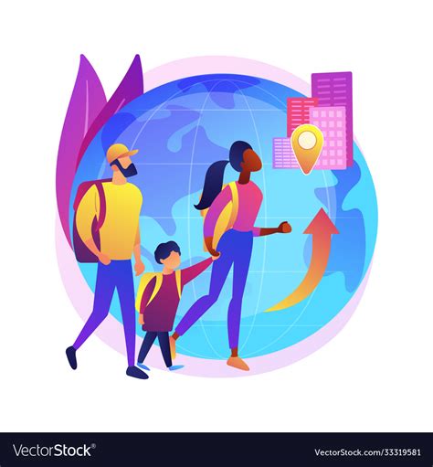 Internal Migration Abstract Concept Royalty Free Vector