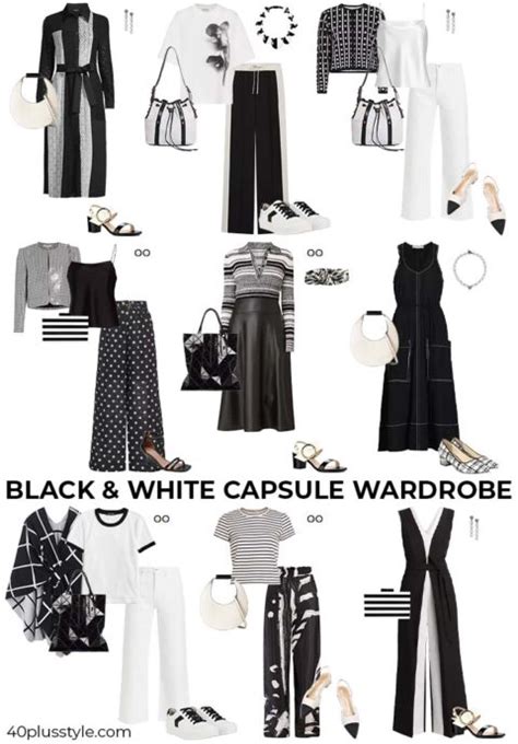 Black And White Outfits Print Mixing 40style