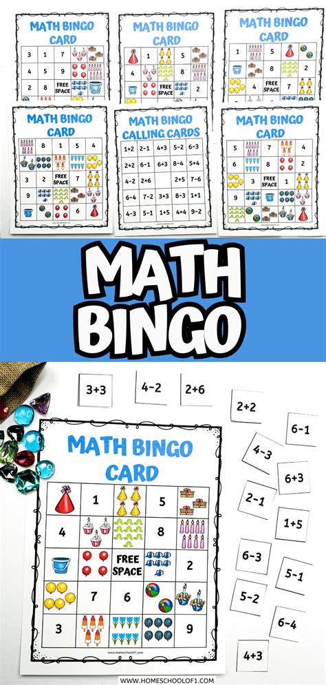 Free Math Bingo Printable Addition And Subtraction 1 10