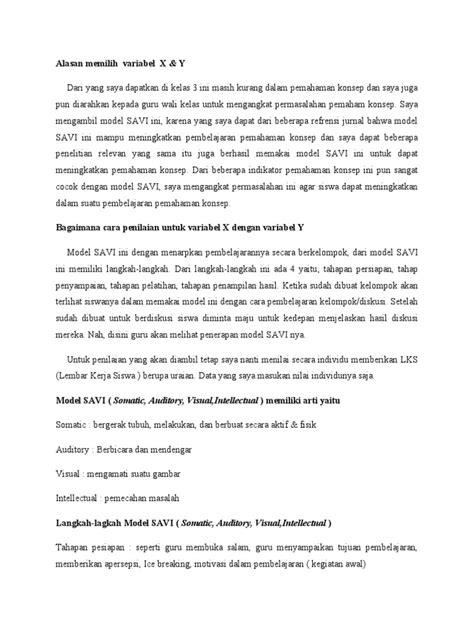 Alasan Memilih Variabel X Dan Y Pdf
