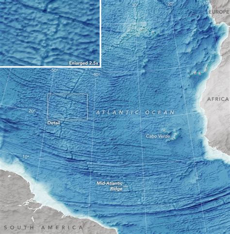 Seafloor Features Are Revealed By The Gravity Field